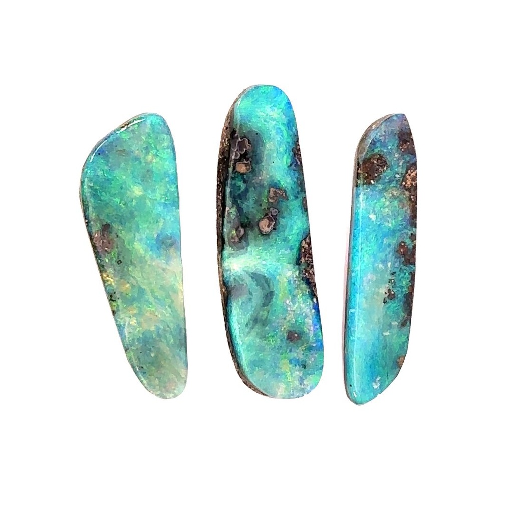 Enchanting Trio of Azure & Verdant Opals - Gemstone Set | Jules Collins ...